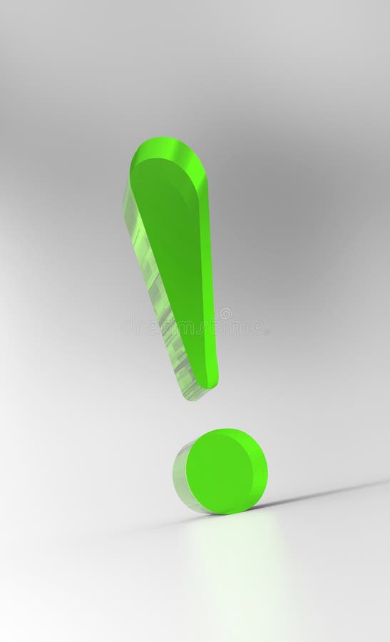 Groene uitroeptekens stock illustratie. Illustratie bestaande uit ...