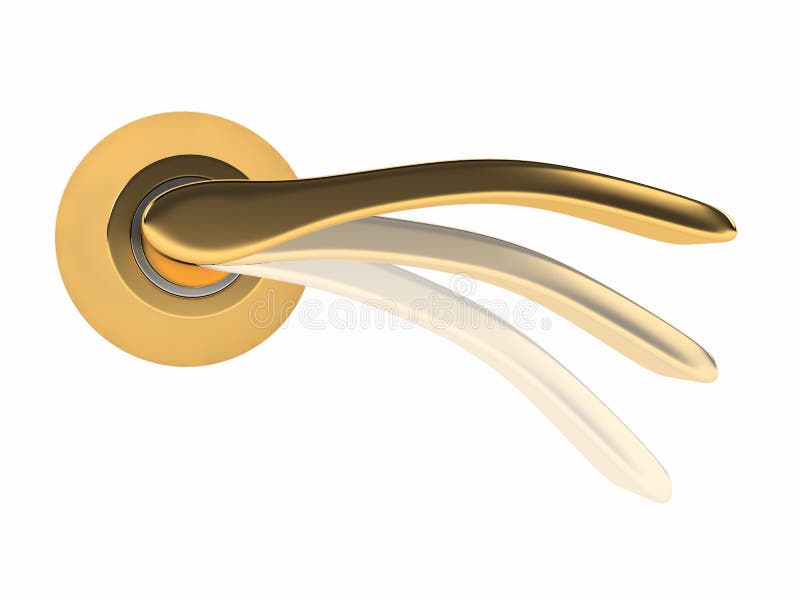Het Handvat Van De Deur Over Witte Achtergrond Stock Illustratie ...