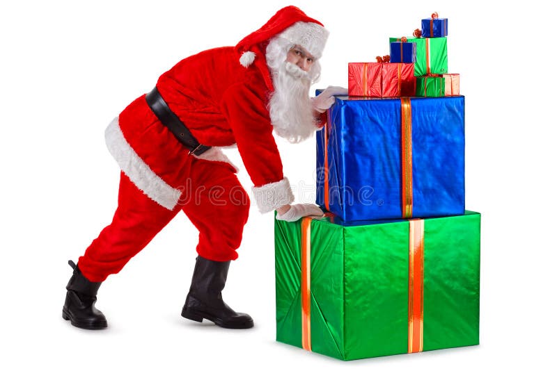 Het Harde Werk Van De Kerstman Stock Afbeelding - Image of grappig ...