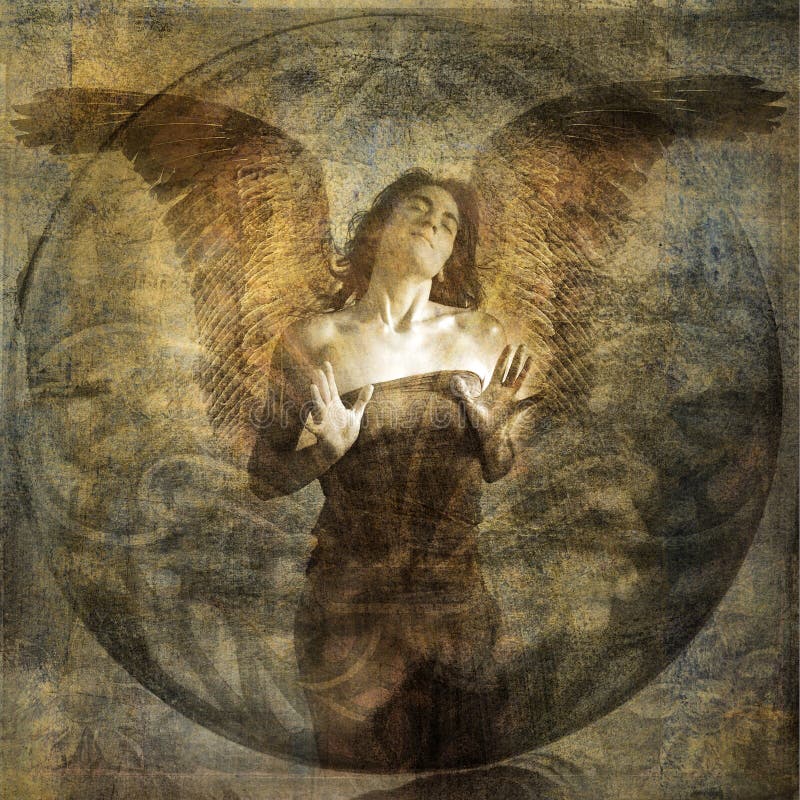 Het Hart van de engel stock illustratie. Illustration of vogel - 8980251