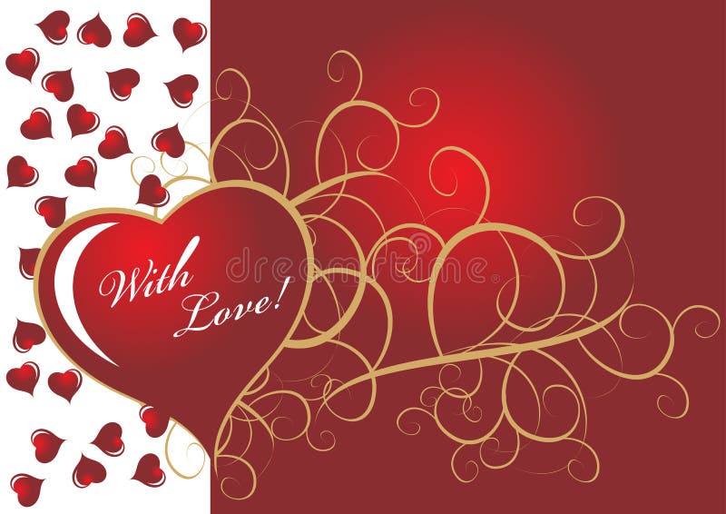 Het hart van de liefde vector illustratie. Illustration of achtergrond ...