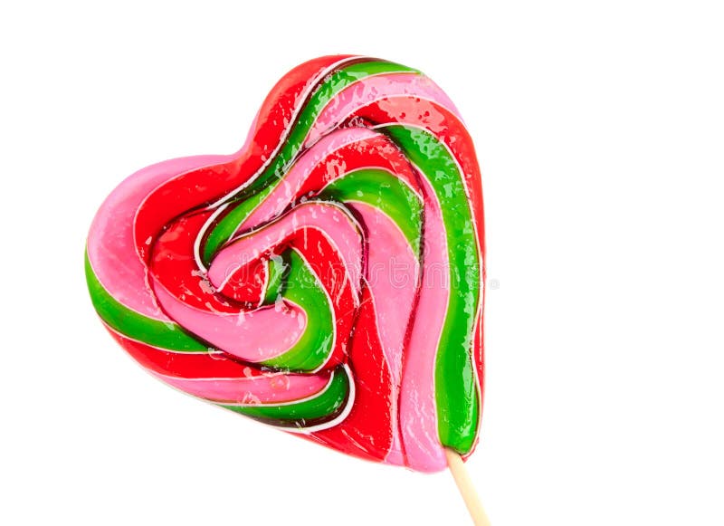 Het hart van de lolly stock afbeelding. Image of pret - 22834963