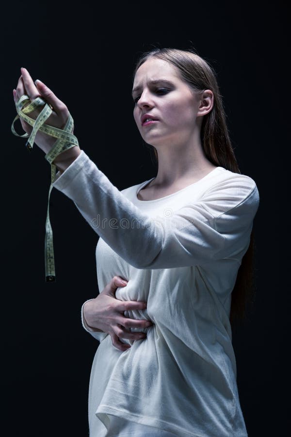 Het Hebben Van Obsessie Over Eigen Lichaam Stock Afbeelding - Image of ...