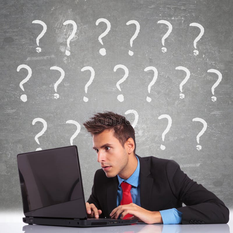 Het hebben van veel vragen stock foto. Image of idee - 28955438