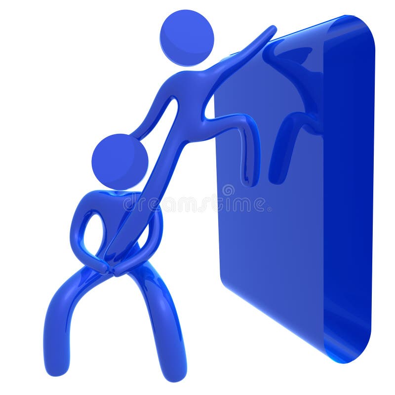 Het Helpen Van Pictogram Van Het Vrienden 3d Openbare Teken Stock ...