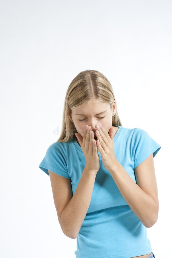 Het hoesten of het niezen stock afbeelding. Image of menselijk - 12432223