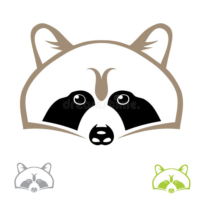 Het hoofd van de wasbeer vector illustratie. Illustration of mascotte ...