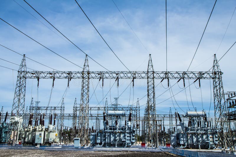 Het Hulpkantoor Van De Hoogspanning Stock Foto - Image of industrieel ...
