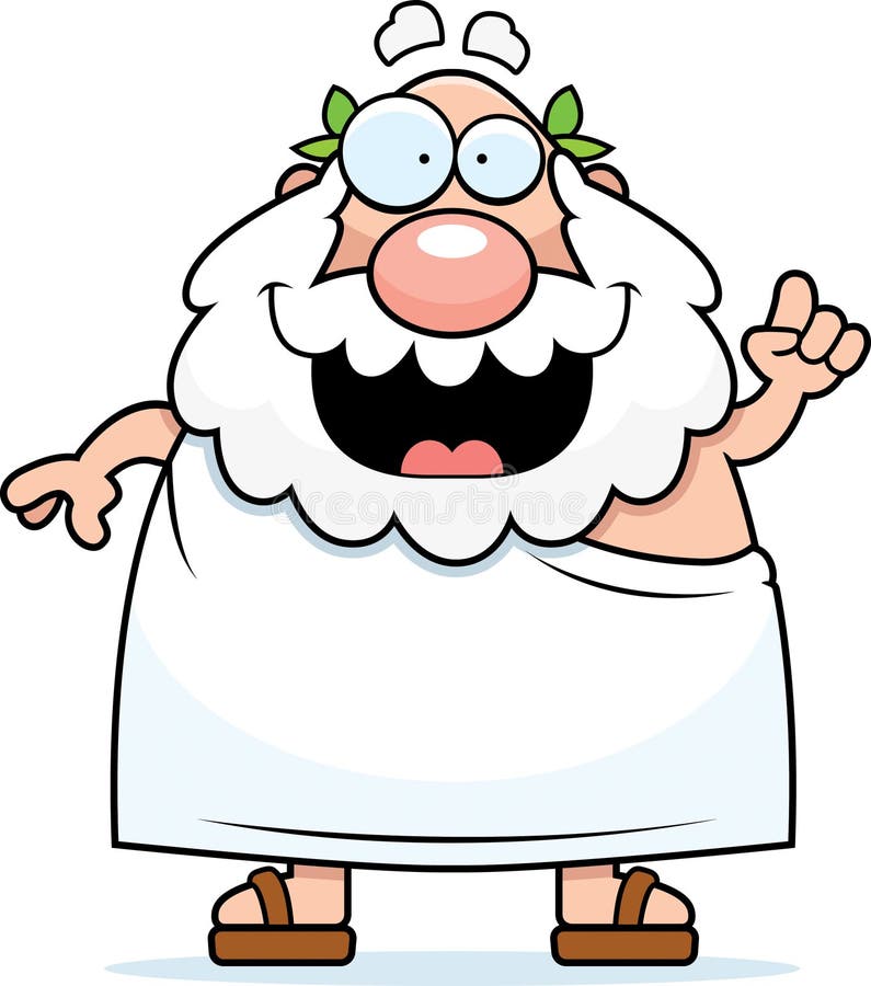 Het Idee van de filosoof vector illustratie. Illustration of glimlachen ...