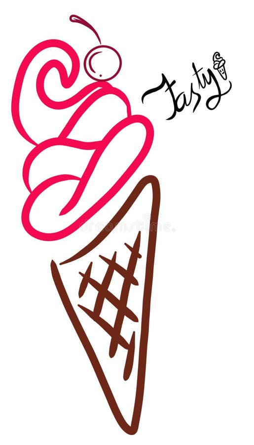 Het Ijsje is Eenvoudig En Koel Stock Illustratie - Illustration of ...