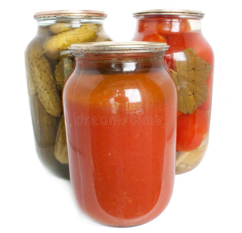 Het inblikken stock afbeelding. Image of rood, groen, komkommers - 6563219