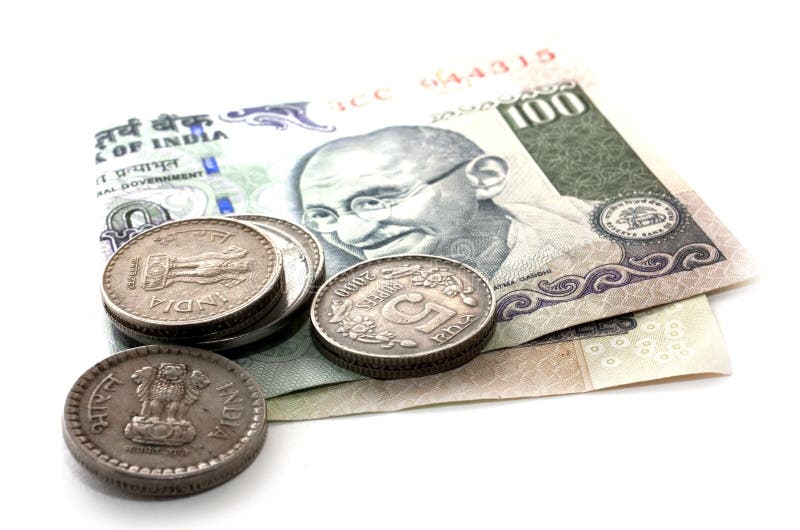 Het Indische Geld Van De Roepie Stock Foto - Image of bank, verandering ...