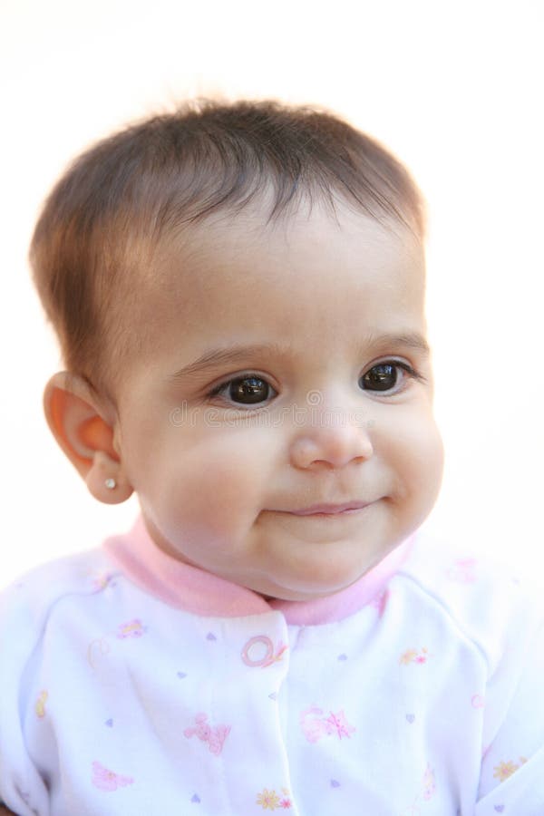 Het Jonge Meisje Van De Baby Stock Afbeelding - Image of bruin ...