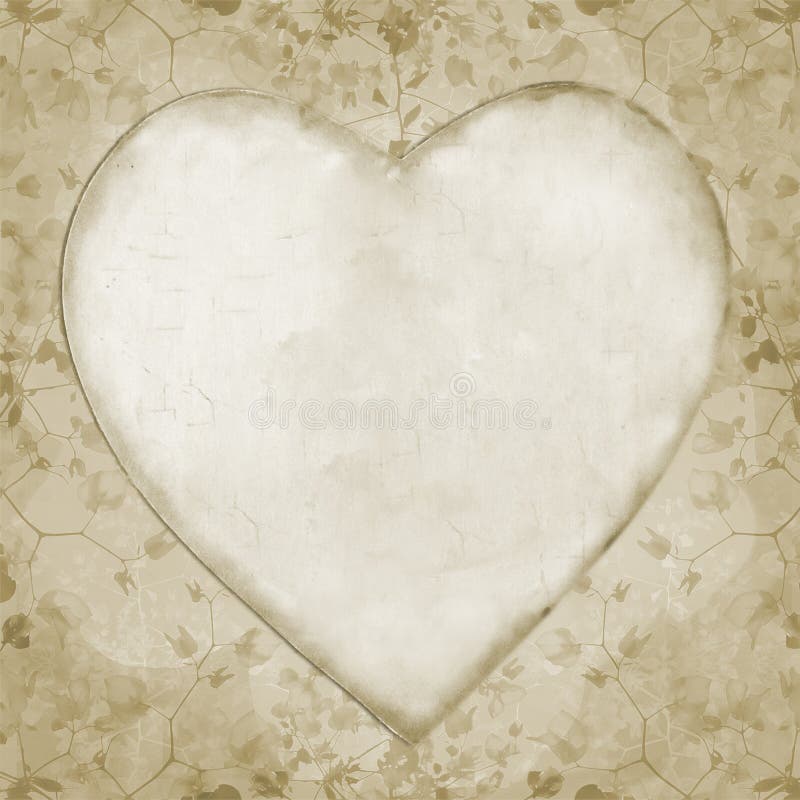 Het Kader Van De Hartvorm Met Bloemengrenzen Stock Illustratie ...