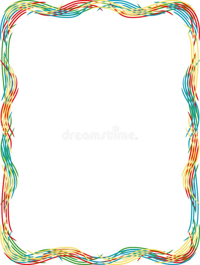 Kader Met Kleuren En Blad Van Document Vector Illustratie ...