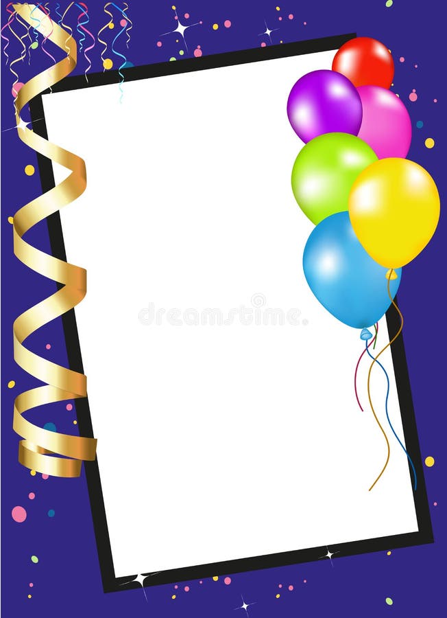 Frame Voor Uitnodiging Voor Een Feest Vector Illustratie - Illustration ...