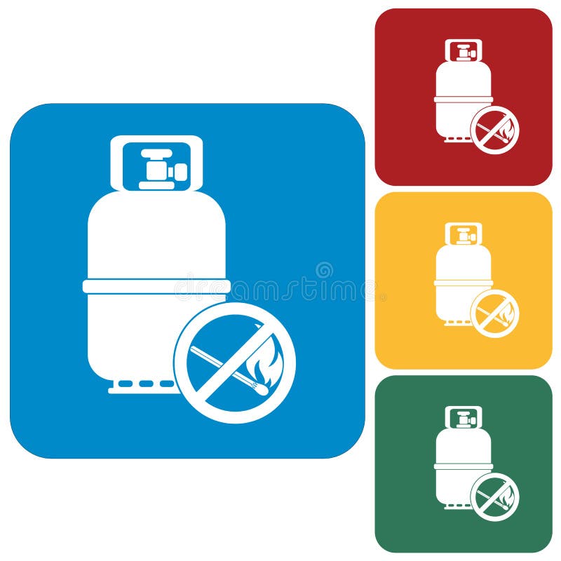 Het Kamperen Het Pictogram Van De Gasfles Vector Illustratie ...