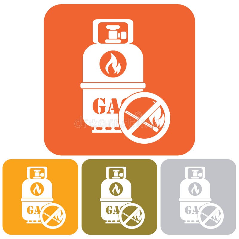 Het Kamperen Het Pictogram Van De Gasfles Vector Illustratie ...