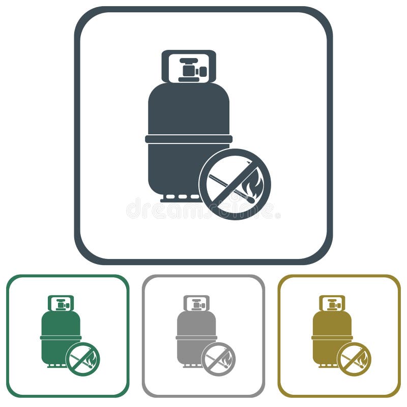 Het Kamperen Het Pictogram Van De Gasfles Vector Illustratie ...