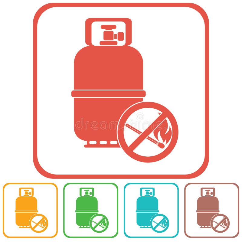 Het Kamperen Het Pictogram Van De Gasfles Vector Illustratie ...