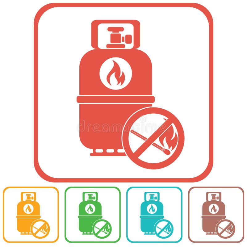 Het Kamperen Het Pictogram Van De Gasfles Vector Illustratie ...
