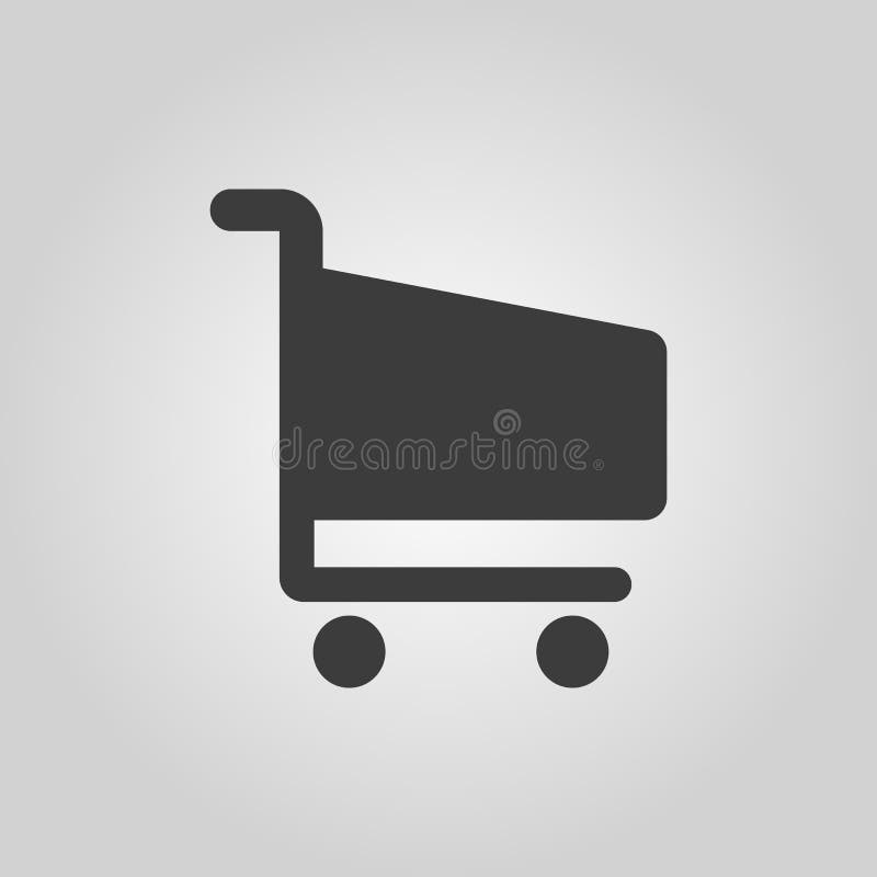 Het Kar Shoping Pictogram Het Symbool Van De Winkelkar Vlak Vector ...