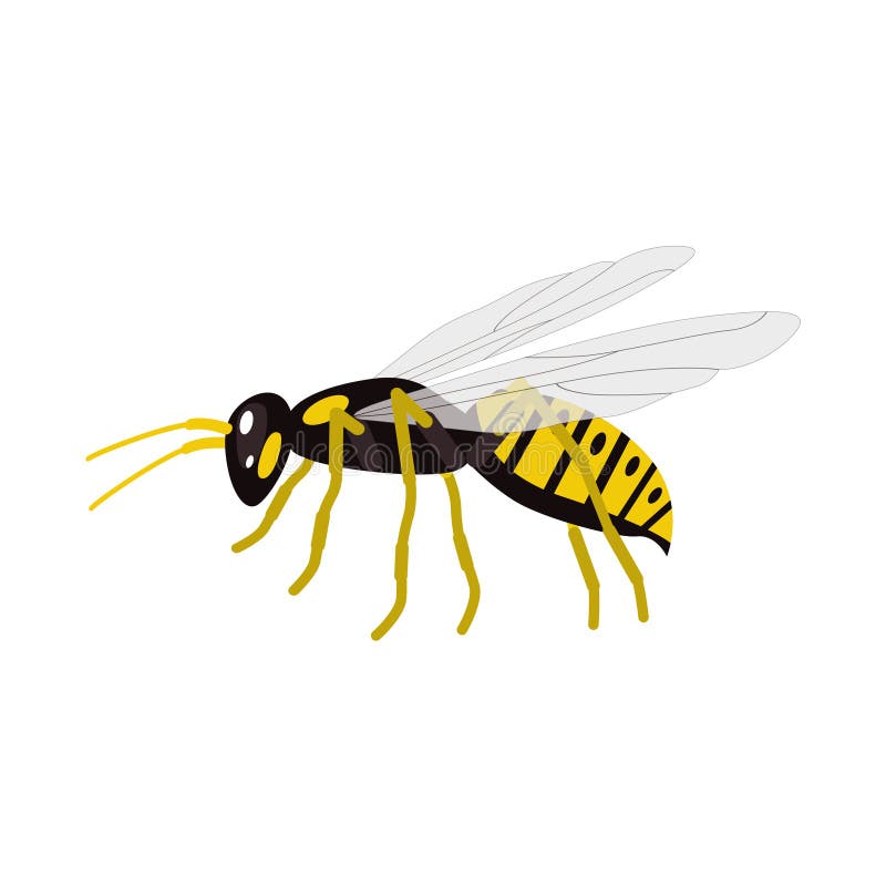 Cartoon Bijen of Wesp Hommel Schattige Vectormascot Voor Logo ...