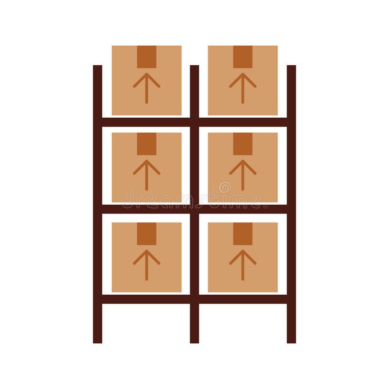 Het Karton Van Stapeldozen in Het Pictogram Van De Plankenlevering ...