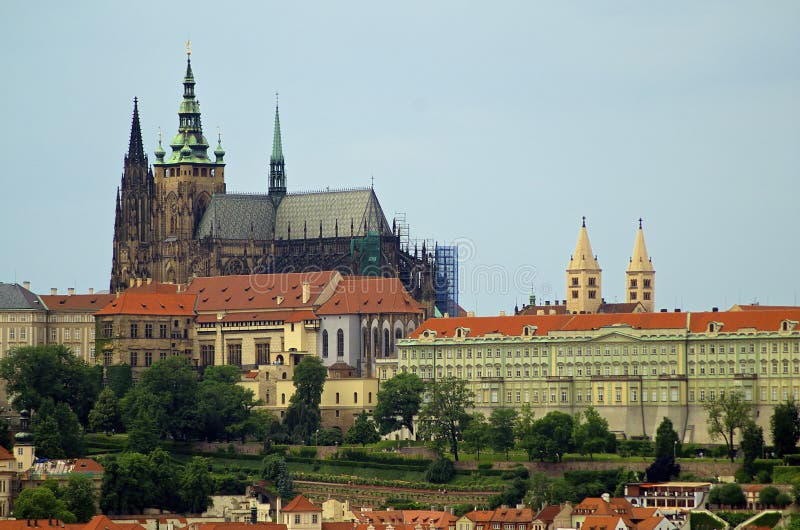 Het Kasteel Van Praag & St.Vitus-kathedraal Stock Foto - Image of ...