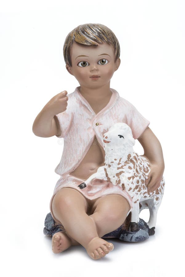 Het Kind Jesus Isoleerde Op Een Witte Achtergrond Stock Foto - Image of ...