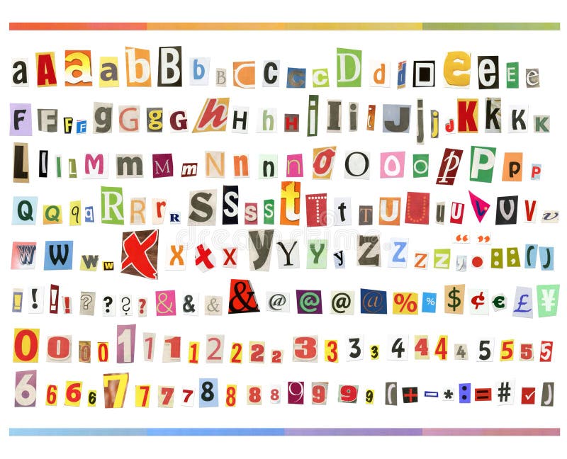 Het Alfabet Van De Krant - Kleine Letters Stock Foto - Image of isoleer ...