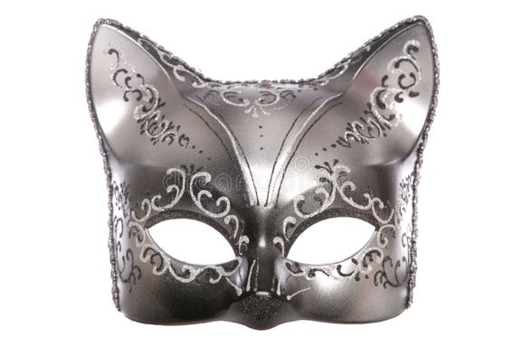 Kattenmaskerade Masker Uitsparing Stock Afbeelding - Image of kostuum ...