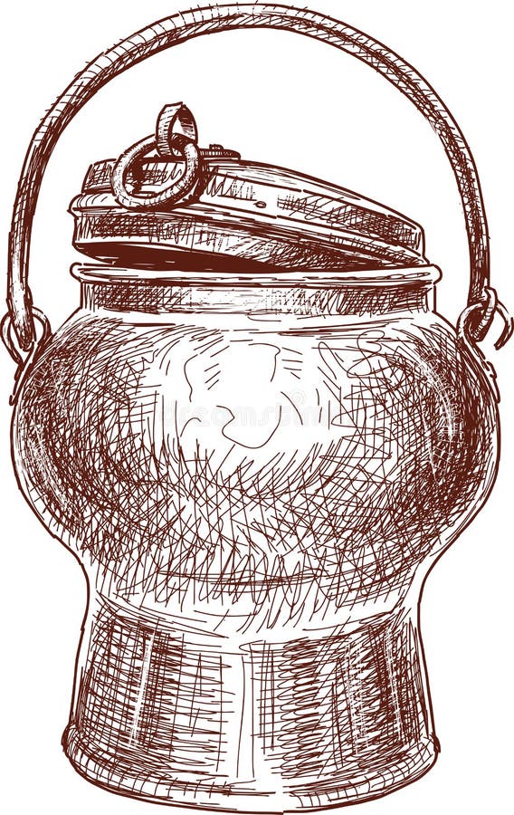 Het koper kan vector illustratie. Illustration of stijl - 37255486