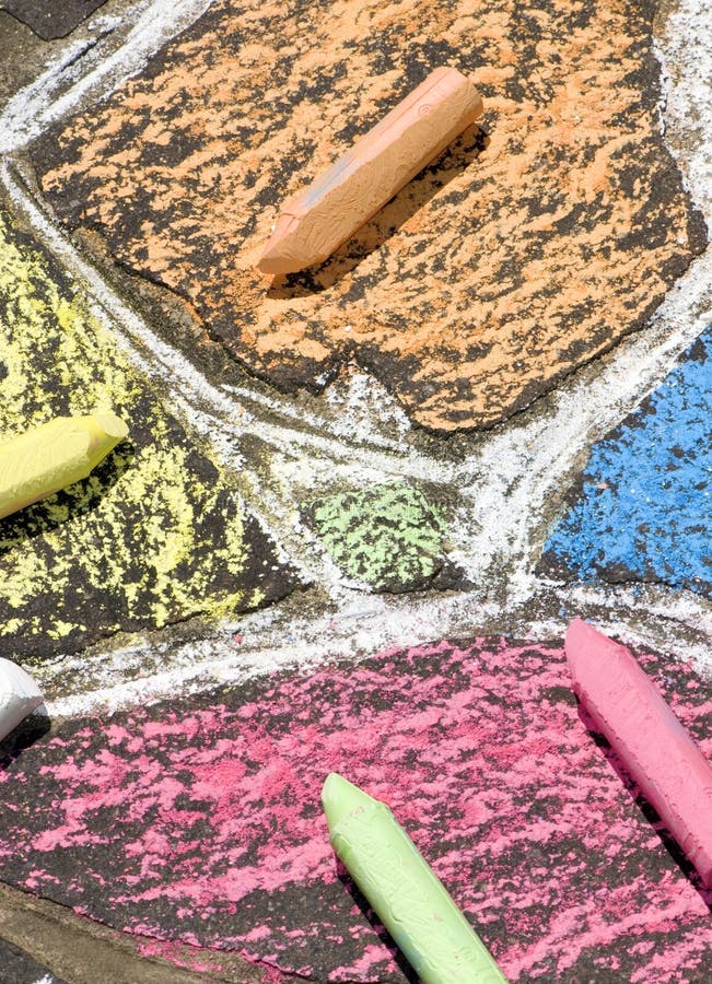 Het Krijt van de stoep stock afbeelding. Image of verf - 2430969