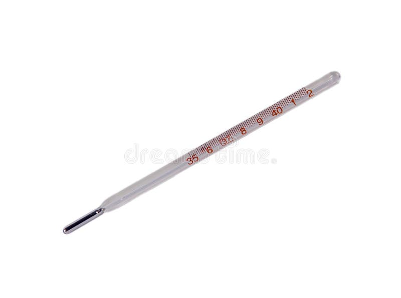 Het Kwikthermometer Van Het Glas Stock Afbeelding - Image of maatregel ...