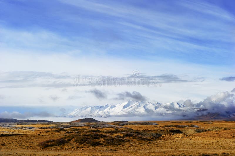 Het Landschap Van Tibet Van China Stock Afbeelding - Image of berg ...
