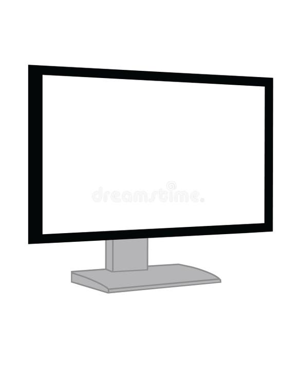 Het lege Computerscherm stock illustratie. Illustration of leeg - 30788558