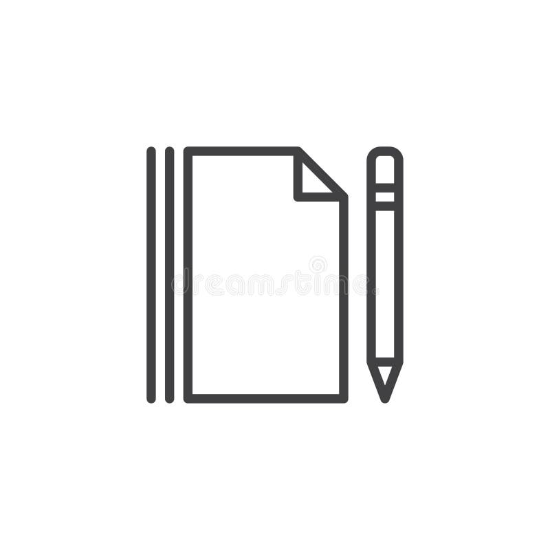 Leeg Document Blad En Pen Vectorpictogram Vector Illustratie ...