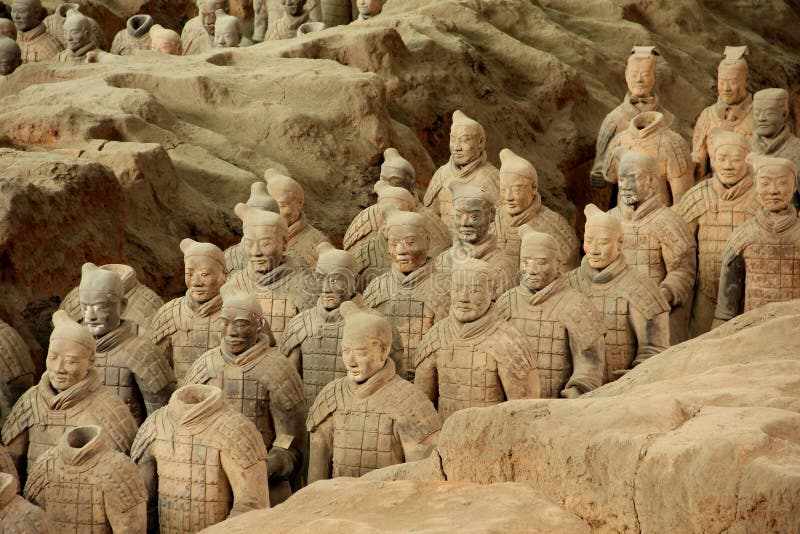 Het Leger Van De Strijders Van Het Terracotta Redactionele Afbeelding ...
