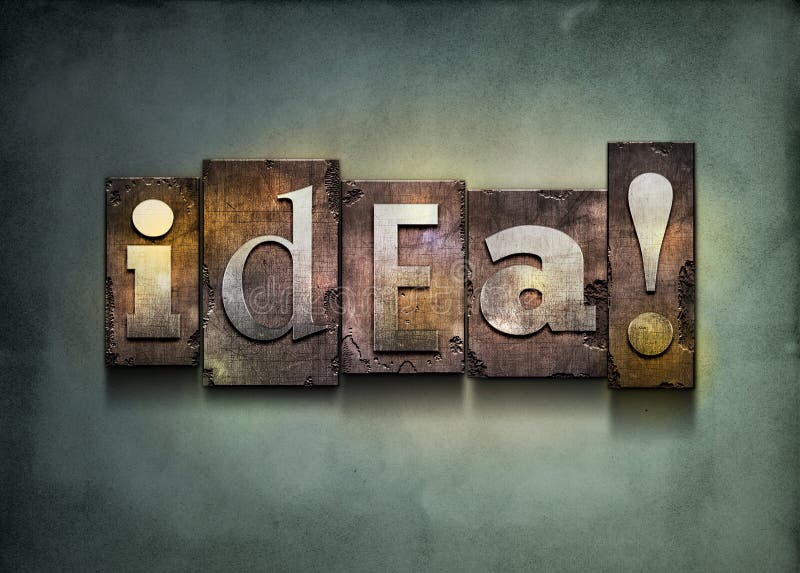 Het Letterzetsel Van Het Idee. Stock Illustratie - Illustration of ...