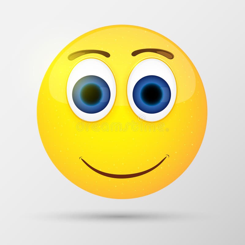 Het Leuke Glimlachen Emoticon, Emoji, Smiley Vector Illustratie Vector ...