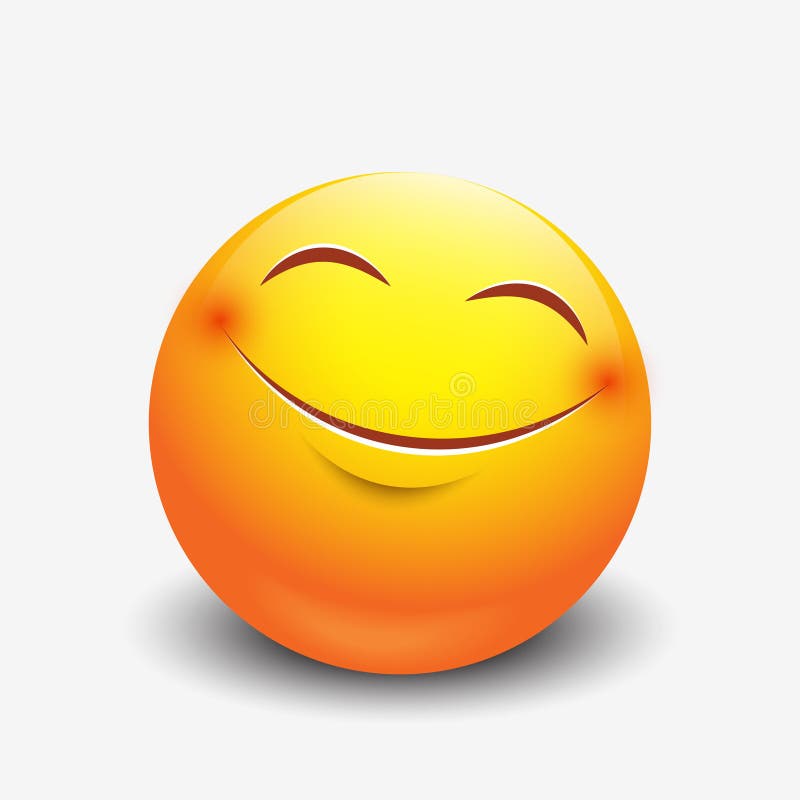 Het Leuke Glimlachen Emoticon, Emoji, Smiley - Vectorillustratie Vector ...