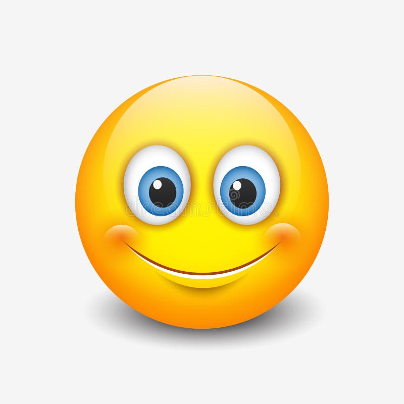 Het Leuke Glimlachen Emoticon, Emoji, Smiley - Vectorillustratie Vector ...