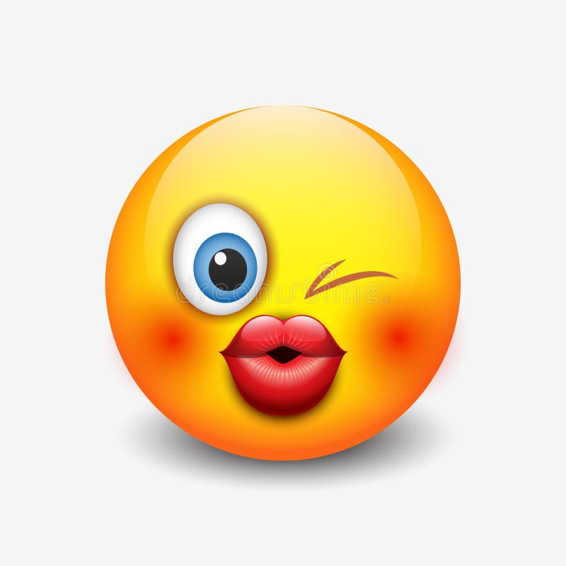 Leuke Emoticon Met Omhoog Duim, Emoji - Vectorillustratie Vector ...