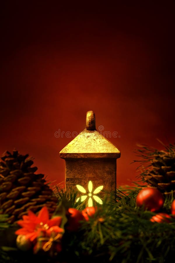 Het licht van Kerstmis stock foto. Afbeelding bestaande uit ...