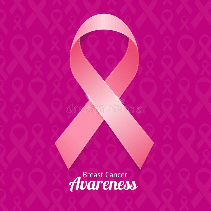 Het Lintaffiche Van Borstkanker Vector Vector Illustratie ...