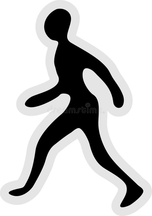Het Lopen Van De Persoon Pictogram Vector Illustratie - Illustration of ...