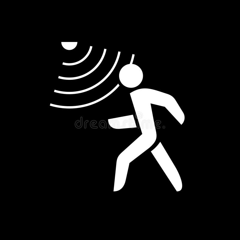 Symbool Van Het Pictogram Van De Sensor Van De Beweging Stock ...