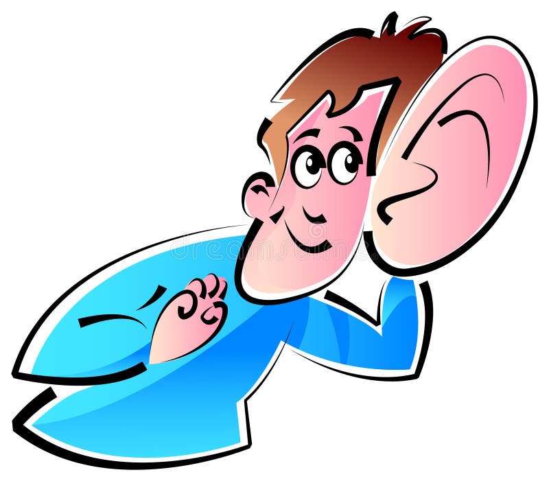Het luisteren oor vector illustratie. Illustration of lawaai - 86727328