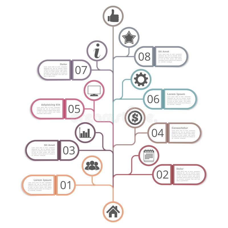 Het diagram van de boom vector illustratie. Illustration of grafiek ...
